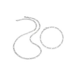 Firetti Damen Schmuckset &raquo;Multipack Schmuck Geschenk Silber 925 Halskette Armkette Figarokette&laquo; (Set, 2 Stk. tlg.) silber 60