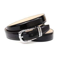Anthoni Crown Damen Lederg&uuml;rtel schwarz 90