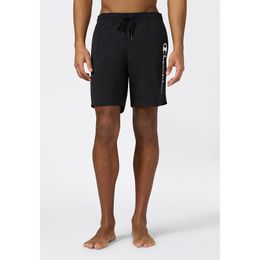 Champion Herren Badeshorts &raquo;Beachshort Standard Fit&laquo; mit Logostickerei, unifarben, pflegeleicht, schnell trocknend schwarz L, N-Gr