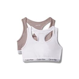 Calvin Klein Underwear M&auml;dchen Bralette &raquo;2PK BRALETTE&laquo; Packung, 2er-Pack, 2 tlg. mit Logobund wei&szlig; 152/158, N-Gr