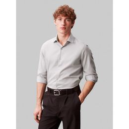 Calvin Klein Herren Businesshemd &raquo;SLIM ESNTL POPLIN STR SLD&laquo; Slim fit mit Knopfleiste grau 41, N-Gr