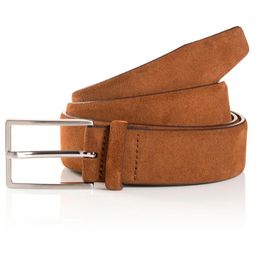 Tom Tailor Herren Tom Tailor Synthetikg&uuml;rtel Velourslederg&uuml;rtel, Freizeit- und Anzugsg&uuml;rtel, bis Gr. 120 braun 80