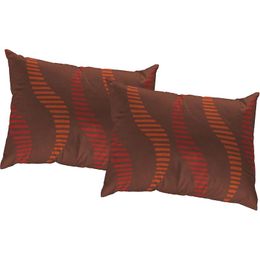 WIRTH Dekokissen &raquo;LUPARA&laquo; Kissenh&uuml;lle ohne F&uuml;llung, 2 St&uuml;ck rot Baumwolle, Polyester B/L: 40cm x 40cm, 2 Stk.