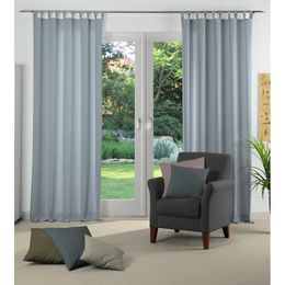 WIRTH Vorhang &raquo;Torbole&laquo; Schlaufen 1 Stk. tlg. blau Jacquard, Baumwolle, Polyester 225cm, Schlaufen, 132cm