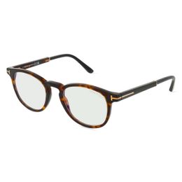 Tom Ford FT5891-B Brille Unisex | Fassung: Vollrand, Rund, Havanna