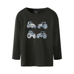 name it Jungen Langarmshirt &raquo;NMMVICTOR LS NREG TOP&laquo; Baumwolle, regular fit schwarz 122/128