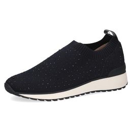 Caprice Damen Slip-On Sneaker , Slipper, Freizeitschuh, Halbschuh mit funkelnden Strass-Steinen blau 37
