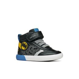 Geox Jungen Lauflernschuh &raquo;B GISLI BOY&laquo; Freizeitboots, High-Top-Sneaker, Klettschuh mit BATMAN Motiv schwarz 25