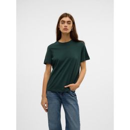 V&eacute;ro Moda Vero Moda Damen Kurzarmshirt &raquo;VMPAULINA SS T-SHIRT GA JRS NOOS&laquo; Baumwolle, regular fit gr&uuml;n S