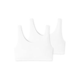 uncover by Schiesser Damen uncover by Schiesser Bustier &raquo;Uncover Cotton&laquo; breite Tr&auml;ger, Cotton-Mix, elastisch, soft wei&szlig; S, N-Gr