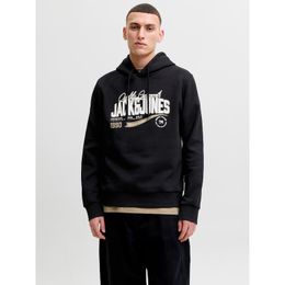 Jack & Jones Jack & Jones Herren Kapuzensweatshirt &raquo;JJELOGO SWEAT HOOD 2 COL AW26 SN&laquo;, Baumwollmischung, regular fit schwarz M