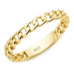 Firetti Damen Fingerring &raquo;Schmuck, Geschenk, Panzerketten-Optik&laquo; 56, Silber 925 (Sterlingsilber), 2,8mm