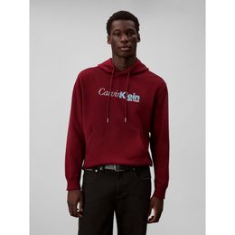 Calvin Klein Herren Kapuzensweatshirt &raquo;LS EU 350TERRY CURSIVE GRAPHIC H&laquo;, regular fit, Logo-Schriftzug rot XL