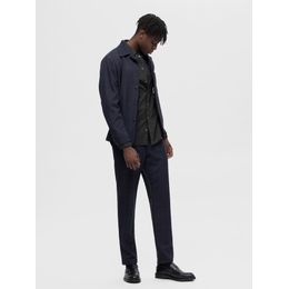 Selected Chino Pants 'Robert' male size 33 Night blue / Dark brown