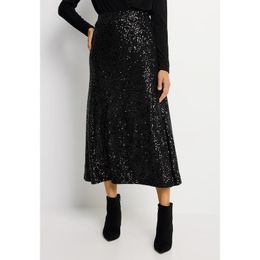 Lascana Damen Lascana Paillettenrock blau 34