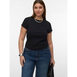 Vero Moda Curve Damen T-Shirt &raquo;VMCHLOE SS SHORT TOP GA JRS NOOS CUR&laquo; Baumwollmischung schwarz M