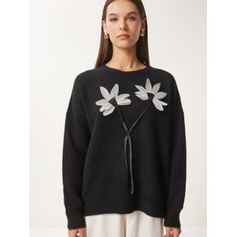 Happiness İstanbul Pullover Damen Gr&ouml;&szlig;e XS/XL schwarz / wei&szlig;