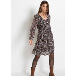 bonprix Damen bonprix Minikleid f&uuml;r vielseitige Gr&ouml;&szlig;en von 32/34 bis 48/50, mit Blumenmuster 36/38 (S), N-Gr