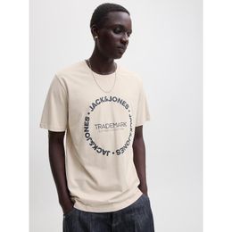 Jack & Jones Jack & Jones Herren T-Shirt &raquo;JJBENSON TEE SS CREW NECK&laquo; Baumwolle, regular fit beige XL
