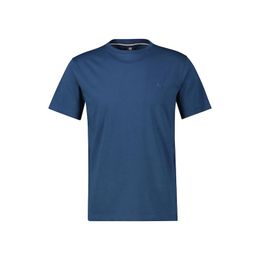 Lerros Herren Lerros T-Shirt im Basic-Look blau XL