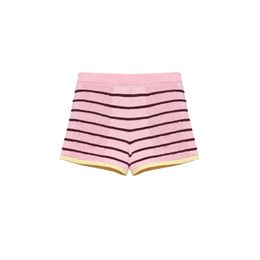 Pull&Bear Pull&bear Shorts 'PACIFIC TRICOT RAYAS' Damen Gr&ouml;&szlig;e 40 hellgelb / cyclam / ros&eacute;
