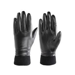 Pearlwood Damen Pearlwood Lederhandschuhe &raquo;ARMA&laquo; mit Wollanteil, weiches Innenfutter aus Fleece schwarz 7