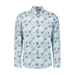 NO EXCESS Button Up Shirt male size XXXL Opal / Light blue / White