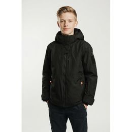name it Kinder Skijacke &raquo;NKNSLOPE10 JACKET SKI EDITION FO NOOS&laquo; mit Kapuze Skipasstasche, Recco-Reflektor, winddicht, wasserdicht schwarz 128