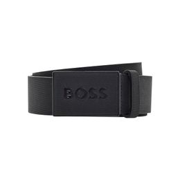 BOSS Herren BOSS Lederg&uuml;rtel &raquo;_Icon-S1_Sz40&laquo; mit BOSS-Logo-Pr&auml;gung auf der Koppelschlie&szlig;e schwarz 80