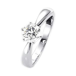Firetti Solit&auml;rring &raquo;Schmuck Geschenk Gold 750 Damenring Verlobungsring Goldring Solit&auml;r&laquo; mit Brillant wei&szlig; 18, 0,1 P2 = erkennbare Einschl&uuml;sse, 