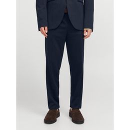 Jack & Jones Jack & Jones Herren Anzughose &raquo;JPRJAXON Businesshose mit mittlerer Bundh&ouml;he&laquo; unifarben, modisch, slim fit, Materialmix blau 54, N-Gr
