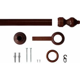 GOOD LIFE Gardinenstange &raquo;Trend&laquo; &Oslash; 28 mm 1 l&auml;ufig-l&auml;ufig Fixma&szlig; braun B/L: 120cm &Oslash; 28mm, 1 l&auml;ufig