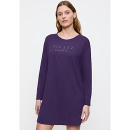 Triumph Damen Nachthemd &raquo;Nightdresses NDK LSL 04&laquo; weich, atmungsaktiv, lang&auml;rmelig lila 40, N-Gr