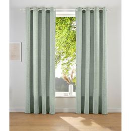LeGer Home by Lena Gercke Vorhang &raquo;LESKA&laquo; &Ouml;sen 1 Stk. tlg. blickdicht, glatt, gewebt, monochrom, verschiedene Gr&ouml;&szlig;en gr&uuml;n Jacquard, Polyacryl, 