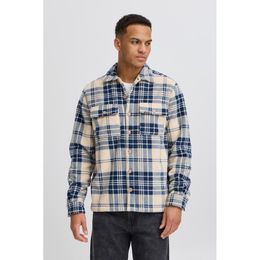 Blend Herren Langarmhemd &raquo;BHBAKI Shirt&laquo; Regular Fit, aus Polyester, kariertes Webmaterial blau M, N-Gr