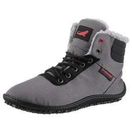 Leguano Herren Barfu&szlig;schuh &raquo;KOSMO&laquo; , Bequemschuh, Schn&uuml;rboots mit einzigartiger Halbkugel-Laufsohle grau 41