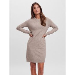 V&eacute;ro Moda Vero Moda Damen Strickkleid &raquo;VMDOFFY LS O-NECK DRESS GA NOOS&laquo; Materialmix mit Stretch, locker geschnitten beige L, N-Gr