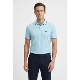 BOSS Green Herren BOSS Green Poloshirt &raquo;Paddy Regular Fit&laquo; atmungsaktive Piqu&eacute;-Webstruktur, Flachstrickkragen, gerader Schnitt blau XL