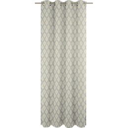 Adam Vorhang &raquo;Maroccan Shiraz Light&laquo; &Ouml;sen 1 Stk. tlg. aus 100% Bio-Baumwolle grau Jacquard, Baumwolle (Bio-Baumwolle) 145cm, &Ouml;sen, 145cm