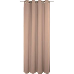 Adam Vorhang &raquo;Uni Collection light&laquo; &Ouml;sen 1 Stk. tlg. aus 100% Bio-Baumwolle, Vorhang nach Wunschma&szlig; beige Baumwolle (Bio-Baumwolle) 145cm, &Ouml;sen, 145cm