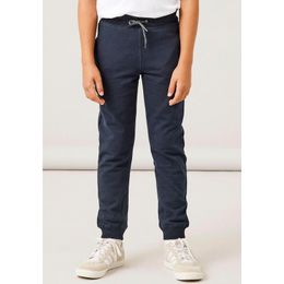 name it Herren Sweathose &raquo;NKMSWEAT &ndash; Jogger mit verstellbarem Bund und Rippb&uuml;ndchen&laquo; unifarben, casual, regular fit, angeraute Sweatware 146, N-Gr