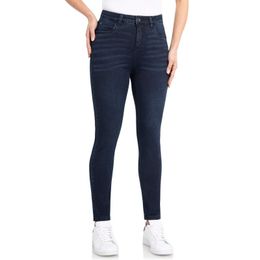 Wonderjeans Damen wonderjeans High-waist-Jeans &raquo;Skinny&laquo; in k&ouml;rperbetonter Passform blau 34, L&auml;nge 32