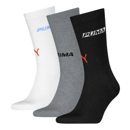 Puma Herren Puma Socken &raquo;Puma UNISEX LOGO STACKING CREW SOCK&laquo; 3 Paar bunt 43-46