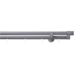 GOOD LIFE Kombi-Vorhangstange &raquo;Mira&laquo; &Oslash; 20 mm 2 l&auml;ufig-l&auml;ufig Fixma&szlig; grau Aluminium, Kunststoff, Metall B/L: 120cm &Oslash; 20mm, 2 l&auml;ufig