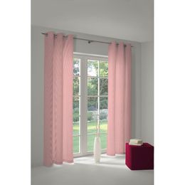 Adam Vorhang &raquo;Uni Collection&laquo; &Ouml;sen 1 Stk. tlg. aus 100% Bio-Baumwolle rosa Jacquard, Baumwolle (Bio-Baumwolle) 245cm, &Ouml;sen, 145cm