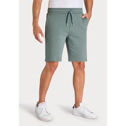 John Devin Herren Sweatshorts &raquo;- kurze Hose aus innen angerauter Sweatware&laquo; mit breiter Kordel und seitlichen Taschen gr&uuml;n M (48/50), N-Gr