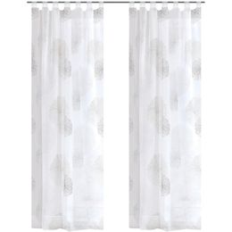 Home Wohnideen Vorhang &raquo;RAWLINS&laquo; Schlaufen 2 Stk. tlg. 2er Pack Schlaufenschal RAWLINS bedruckt grau Voile, Polyester 175cm, Schlaufen, 140cm