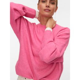 V&eacute;ro Moda Vero Moda Damen Strickpullover &raquo;VMBOOM LS O-NECK PULLOVER GA NOOS&laquo; Materialmix, loose fit XS