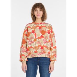 Ragwear Damen Sweatshirt &raquo;WUSS PRINT&laquo;, mit figurumspielender Passform, aus Baumwolle und Polyester, h&uuml;ftlang bunt XS