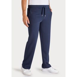 John Devin Herren Sweathose &raquo;- Jogginghose aus innen angerauter Sweatware&laquo; mit breiter Kordel und seitlichen Taschen blau L (52/54), N-Gr